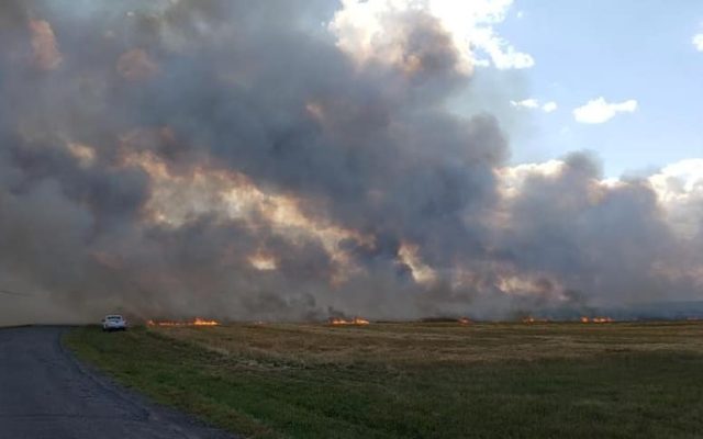 40 acres of land left burnt after grain field fire in Fort Fairfield ...